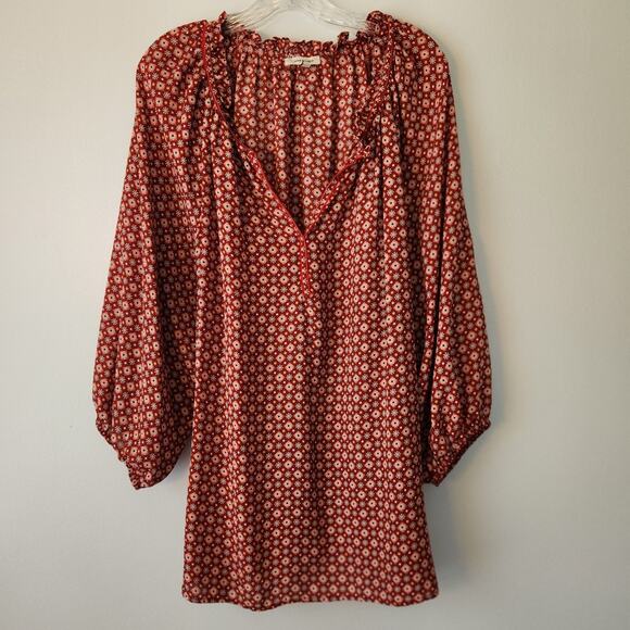 Max Studio | Tops | Max Studio Blouse Womens 3x Red Abstract Bold ...